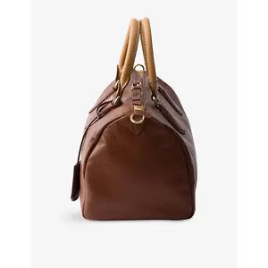 Prada Large Leather Top Handle Bag - Brown