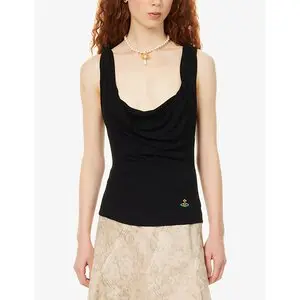 VIVIENNE WESTWOOD Anna Cowl Neck Knit Top - Black