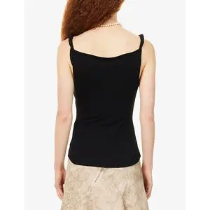VIVIENNE WESTWOOD Anna Cowl Neck Knit Top - Black