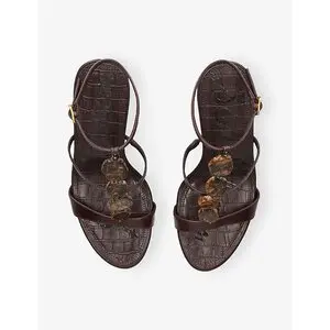 Sam Edelman Massey Embellished Leather Wedge Heeled Sandals