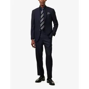 Corneliani Straight-leg Wool Trousers - Navy