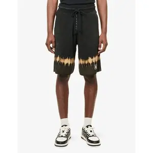 Amiri Ma Patch Tie-dye Knitted Virgin-wool Shorts