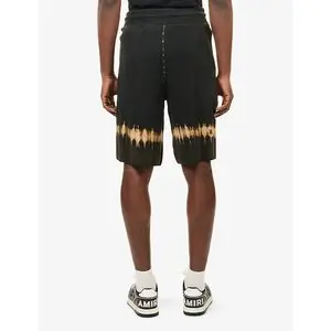 Amiri Ma Patch Tie-dye Knitted Virgin-wool Shorts