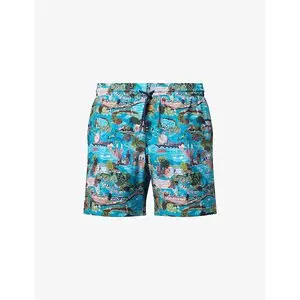 Derek Rose London Scenic Printed Swim Shorts - Multi-coloured