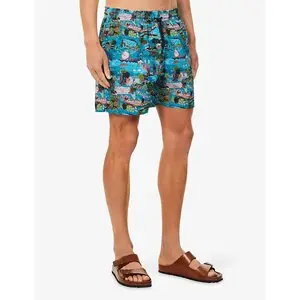 Derek Rose London Scenic Printed Swim Shorts