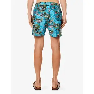 Derek Rose London Scenic Printed Swim Shorts