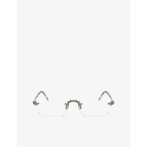 Ray-ban Rb3928v Square-frame Metal Optical Glasses - Grey