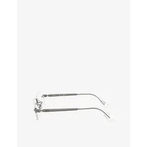 Ray-ban Square-frame Metal Optical Eyeglasses - Grey