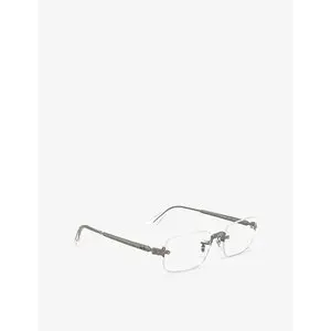 Ray-ban Square-frame Metal Optical Eyeglasses - Grey