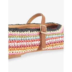 DUNE Haloha Raffia Mary-jane Flats