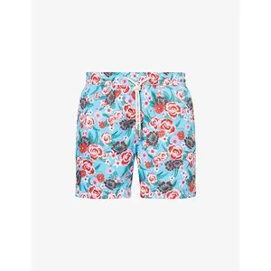 ARRELS BARCELONA Floral Print Swim Shorts - Blue