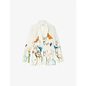REISS X New York Botanical Garden Frankie Woven Blazer - Ivory