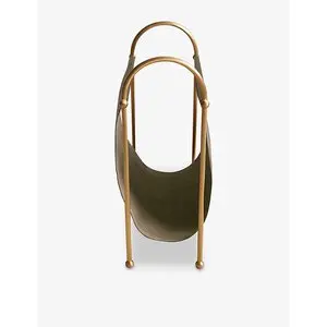 SOHO HOME Meard Leather And Brass Magazine Rack
