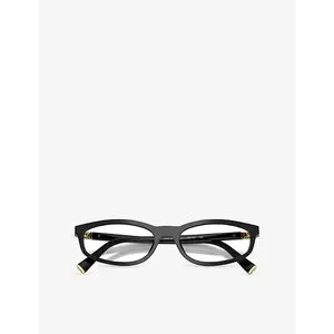 Miu Miu Oval-frame Acetate Eyeglasses - Black