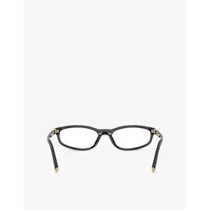 Miu Miu Oval-frame Acetate Eyeglasses - Black