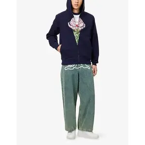 ICECREAM Cone Graphic Zip-up Cotton Hoodie