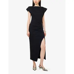 Isabel Marant Étoile Draped Jersey Midi Dress - Black