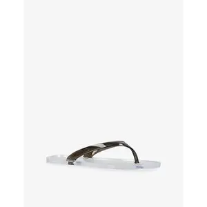 ANCIENT GREEK SANDALS Rubber Flip-flop Sandals - Black/comb