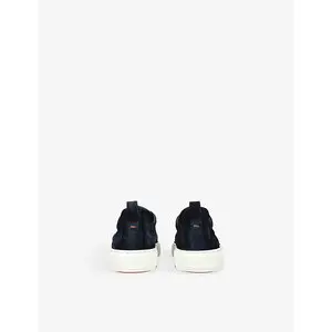 Santoni Victory Unlined Suede Trainers - Navy