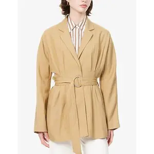 Rag & Bone Mandi Belted Linen-blend Blazer