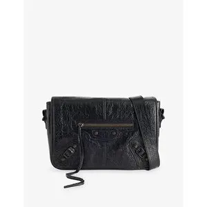 Balenciaga Le City Flap Leather Cross-body Bag - Black