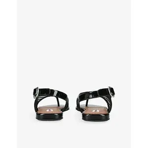Alaïa Azzedine Fishnet Flat Leather Sandals