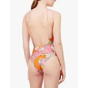 Emilio Pucci One-shoulder Printed Swimsuit