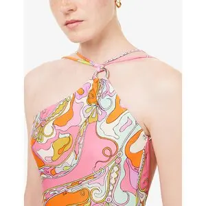 Emilio Pucci One-shoulder Printed Swimsuit