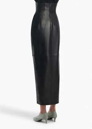 Khaite Luiza Leather Skirt