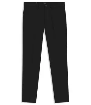 BOSS Slim-fit Stretch Cotton Twill Pants - Black