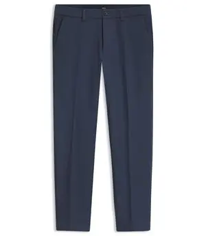 BOSS Slim-fit Stretch Cotton Twill Pants - Light Blue