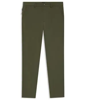 BOSS Slim-fit Stretch Cotton Twill Pants - Light Green