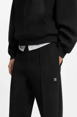 Hugo Relaxed-fit Sweatpants In A Structured Cotton Blend