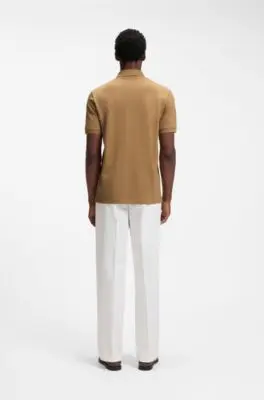 BOSS Regular-fit Polo With Zipper Closure