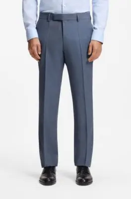 BOSS Two-piece Slim-fit Suit In Patterned Stretch Wool