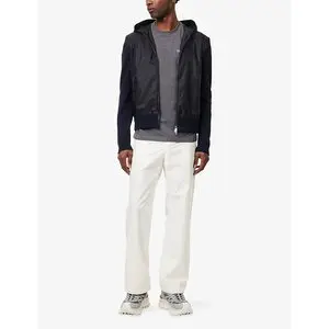 Moncler Hooded Contrast Knitted And Shell Jacket