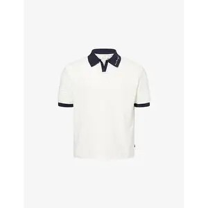 HONOR THE GIFT Colour-block Knitted Polo Top