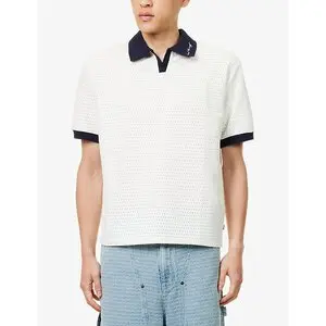 HONOR THE GIFT Colour-block Knitted Polo Top