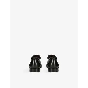 THE ROW Soft Moccasin Two Leather Loafers - Black