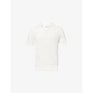 CHE Ripple Wave Knitted Polo Top