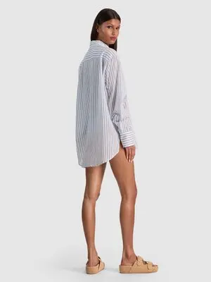 Alice + Olivia X Coniglio Palm Beach Printed Button-down Shirt - Stripe