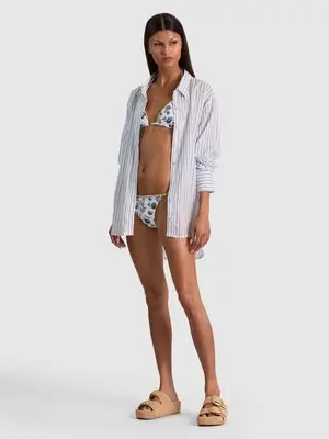 Alice + Olivia X Coniglio Palm Beach Printed Button-down Shirt - Stripe