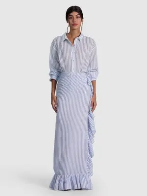 Alice + Olivia X Coniglio Palm Beach Printed Button-down Shirt - Stripe