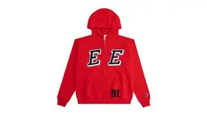 ERIC EMANUEL Ee Felt Zipup Hoodie - Red