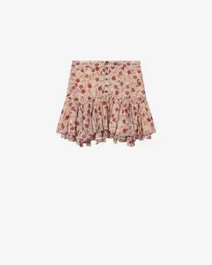 MARANT ETOILE Daneen Skirt - Ecru/raspberry