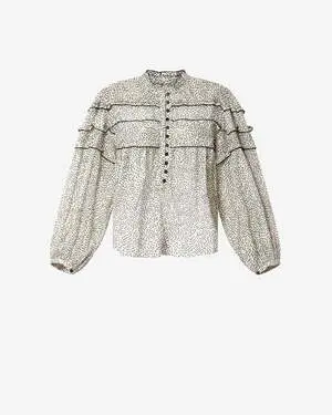 MARANT ETOILE Doane Top - Ecru/black