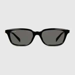 Gucci Rectangular Frame Sunglasses With Intricate Lettering Detail