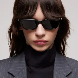 Gucci Rectangular Frame Sunglasses With Intricate Lettering Detail