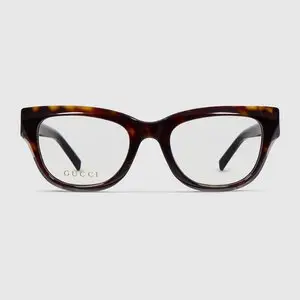 Gucci Geometric Optical Frame - Brown