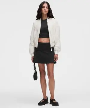 Lululemon Groove Foldover Mid-rise Mini Skirt - Black